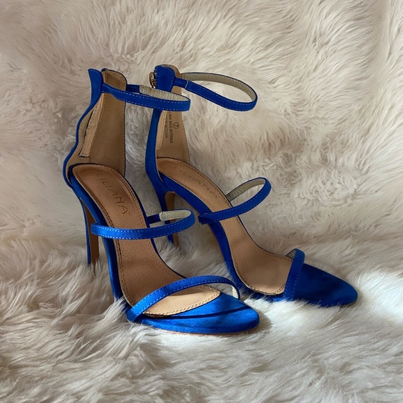 Liliana | Shoes | Three Strap Cobalt Blue Stilettos | Poshmark